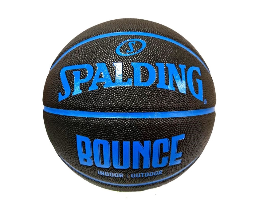 SPALDING Bounce 黑藍 PU 籃球 7號 - O2Gether